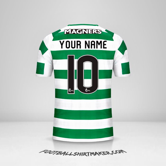 Celtic FC 2018/19 jersey. Create jersey with your name and number.