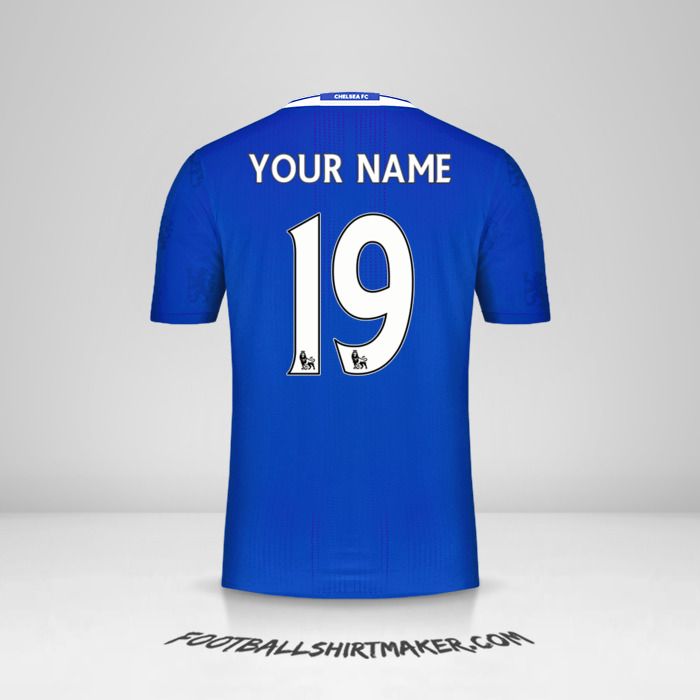 Chelsea 2016/17 jersey. Create jersey with your name and number.