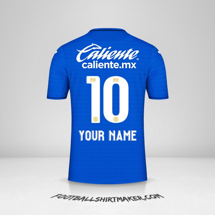 Cruz Azul 2021/2022 jersey. Create jersey with your name and number.