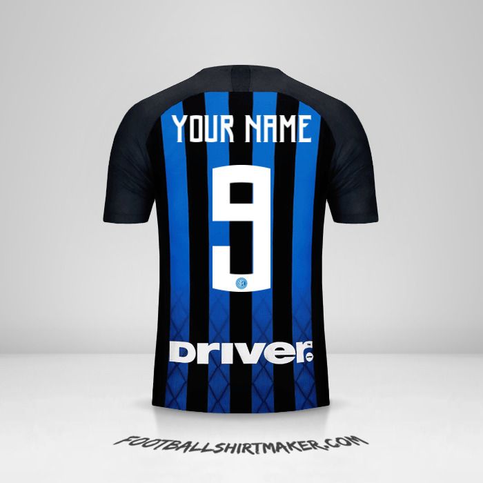 Inter 2018/19 jersey. Create jersey with your name and number.