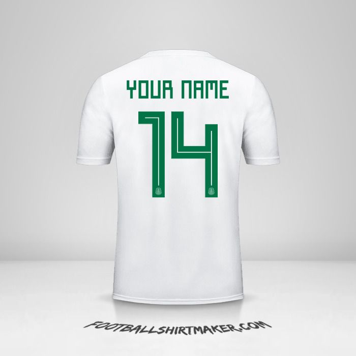 Mexico 2018 II jersey. Create jersey with your name and number.