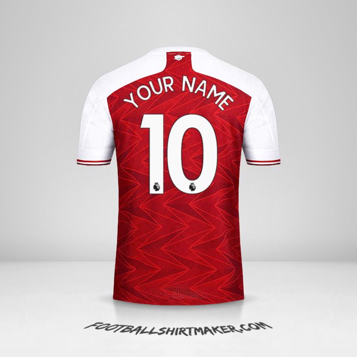 Arsenal 2020/21 shirt. Create shirt with your name and number.