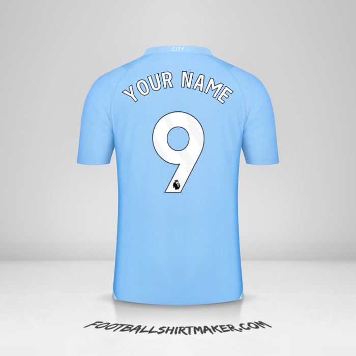 Manchester City 2023/2024 shirt. Create shirt with your name and number.