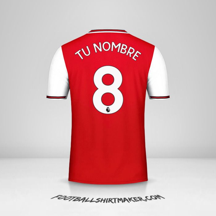 Crea tu jersey Arsenal 2019/20 con tu Nombre y Número