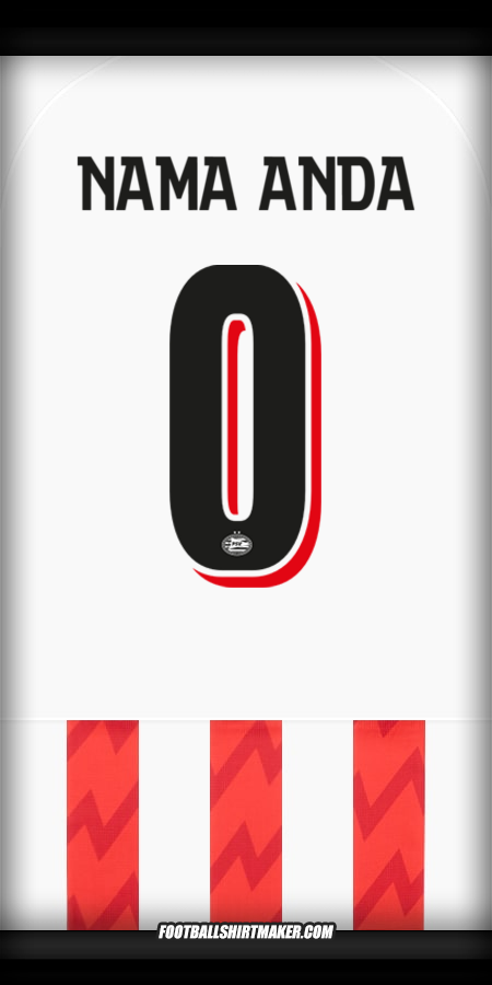 Buat jersey PSV 2025/2026 Cup dengan nama dan nomor Anda