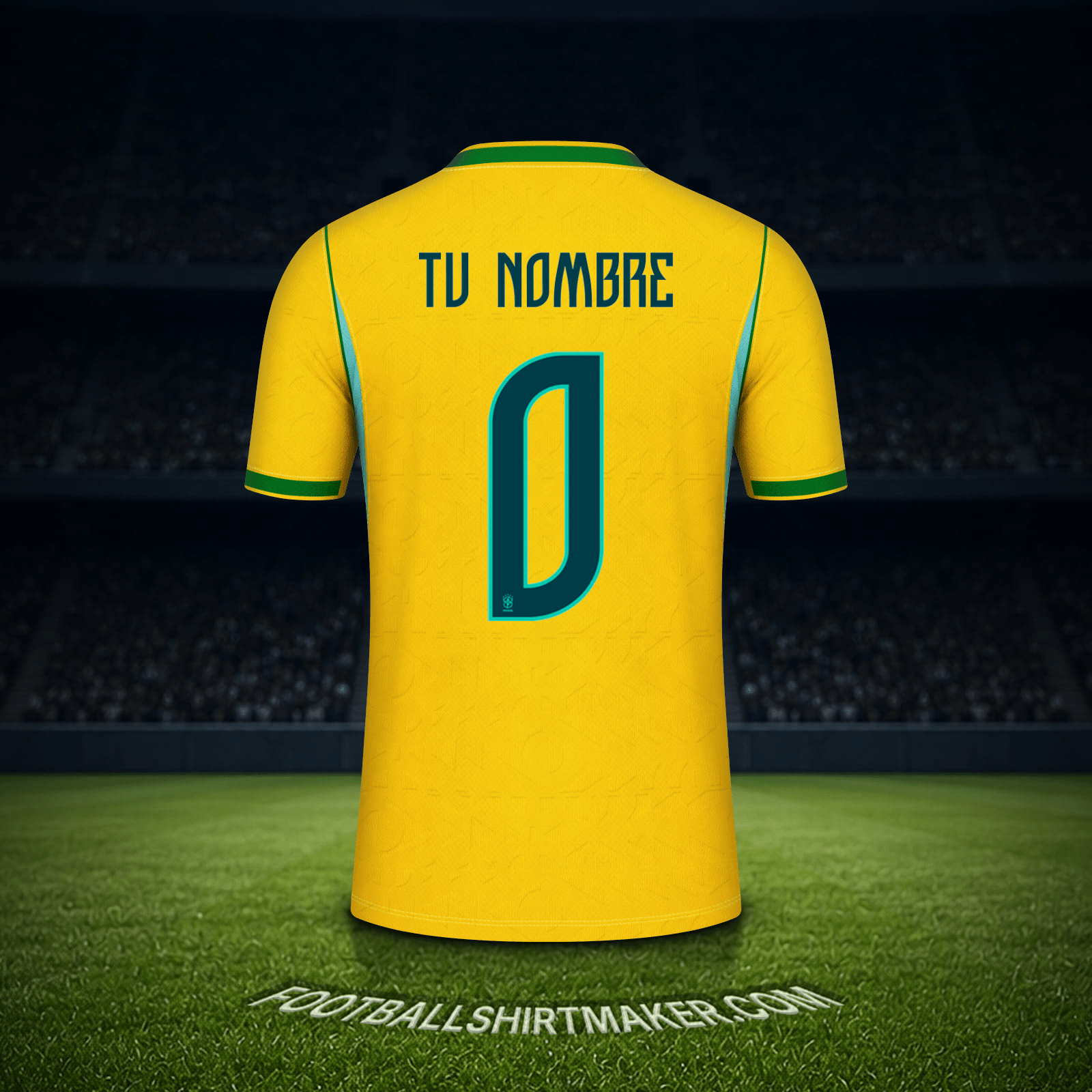 Crear camiseta Brasil Mundial 2026 con tu nombre y número