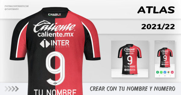 Crear jersey Atlas 2021/22 con tu Nombre y Número