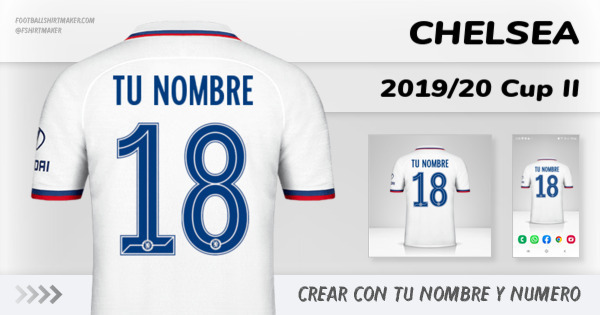 Camiseta Chelsea 2019/20 Cup II. Crear con tu Nombre y Número.
