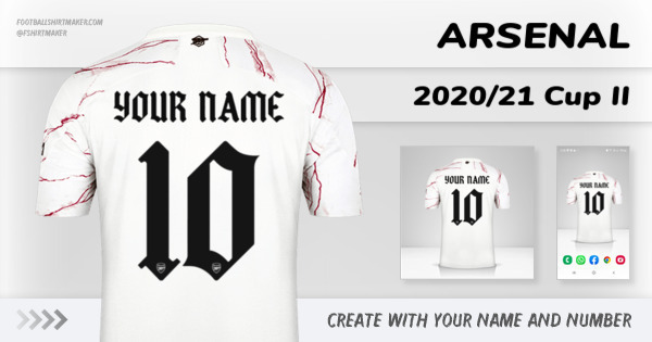 Create Arsenal jerseys with your name and number