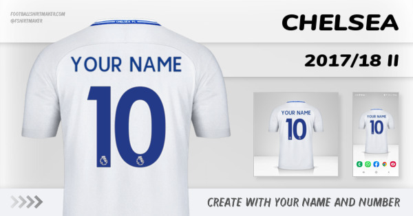 Chelsea 2017/18 II jersey. Create jersey with your name and number.