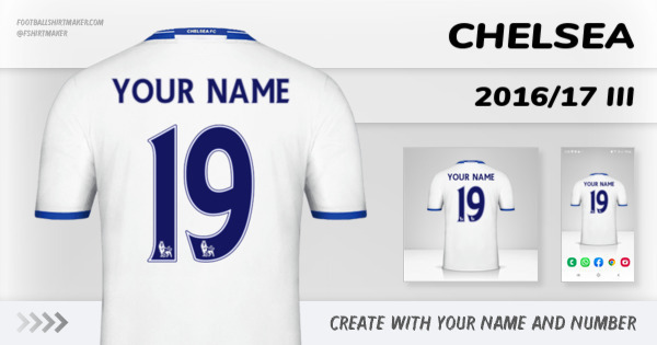 Chelsea 2016/17 III shirt. Create shirt with your name and number.
