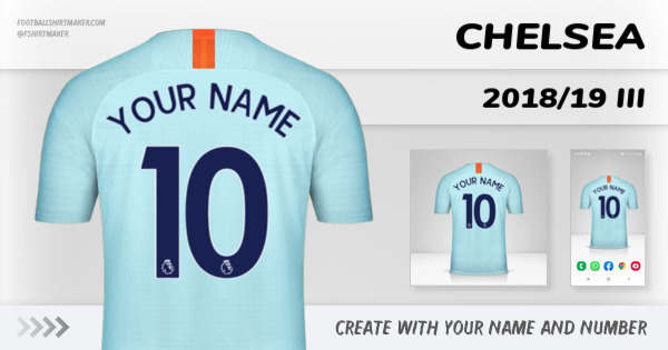 Chelsea 2018/19 III shirt. Create shirt with your name and number.