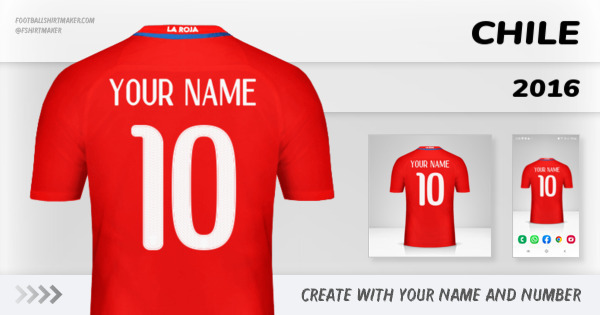 Create Chile jerseys with your name and number