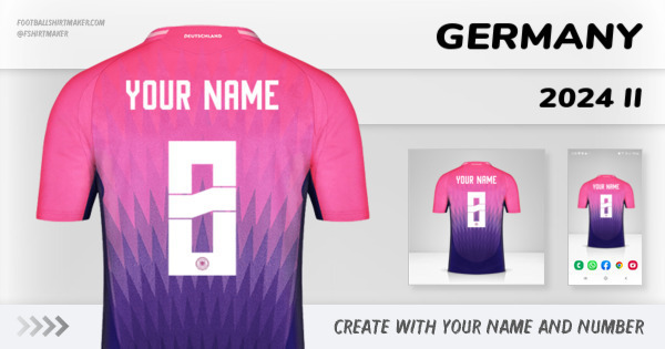 Germany 2024 II jersey. Create jersey with your name and number.