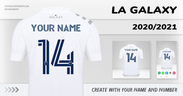 LA Galaxy 2020/2021 jersey. Create jersey with your name and number.