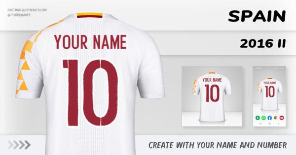 Create custom Spain shirts with your name and number