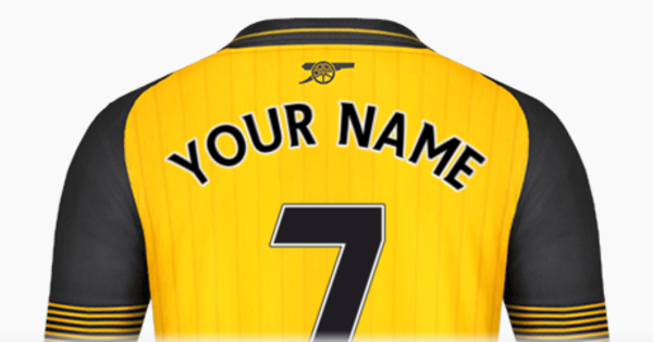 Create custom Arsenal jersey 2016/17 II with your name