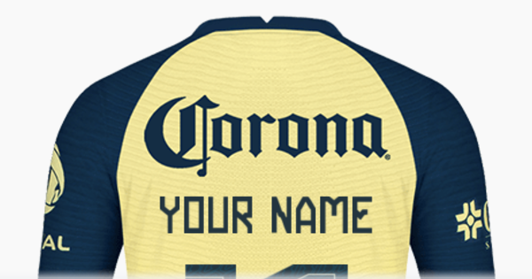Create Club America jerseys with your name and number