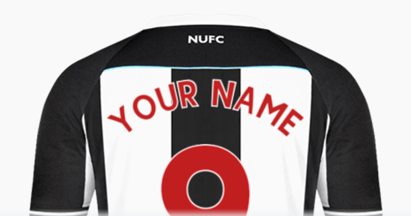 Create Newcastle United FC jerseys with your name and number
