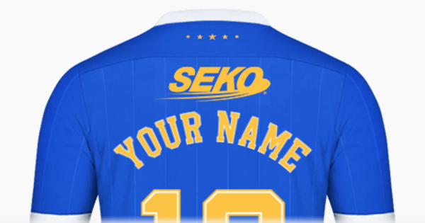 Create Rangers FC jerseys with your name and number
